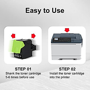 ACETONER C310 C315 Replacement for 006R004356 006R004357 006R004358 006R004359 Compatible with Xerox Printer C310 C315 (4 Pack)