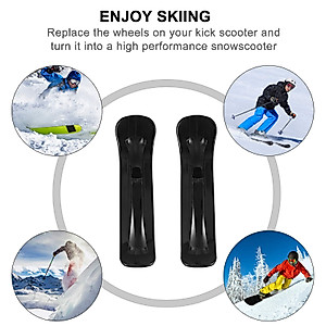 BESPORTBLE Ski Scooter Snow Sled Attachment Scooter Sled Ski Fold Sled Kids Scooter Attachment
