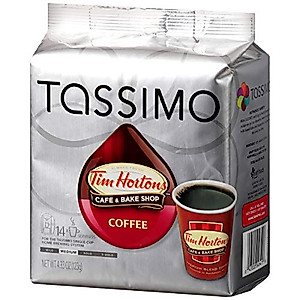 Tassimo Tim Hortons Cafe & Bake Shop Medium Roast Coffee T-Discs for Tassimo Single Cup Home Brewing Systems (14 ct Pack)