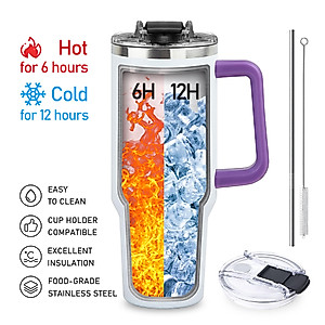 Personalized Mothers Day Birthday Gifts for Mom Nana Grandma, Custom You Hold Our Hands Also Our Hearts 2D 41oz Tumbler with Name, Customized Mother's Day Gifts from Daughter Son Kid, Travel Cup