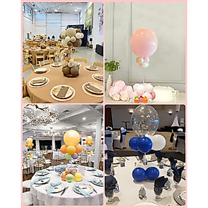 TEKXYZ 15.75 Inch Height Clear Acrylic Balloon Stand for Table Centerpiece Decoration, Set of 4