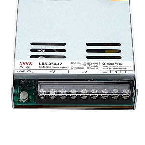 NVVV LRS-350-12 Switching Power Supply 12V 29Amp Enclosed Switchable Power Supply