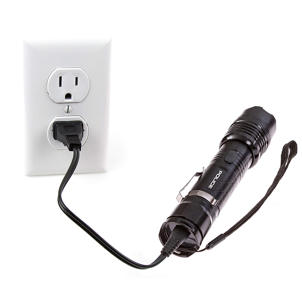 Police Stun Gun 1158 - Aluminum Series 59 Billion Rechargeable with LED Tactical Flashlight