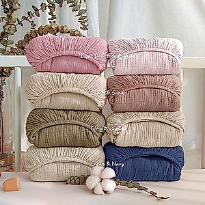 lulumoon Mini Crib Sheets Muslin: Pack and Play Sheets for Boys and Girls - Cotton Fitted Crib Sheet for Pack N Play Mattress and Playard 2Pack 24"x38"