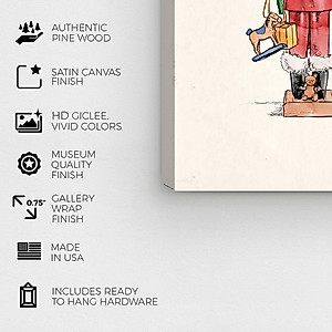 Wynwood Studio Holiday and Seasonal Wall Art Canvas Prints 'Nutcracker' Christmas Home Décor, 16" x 24", Green, Red