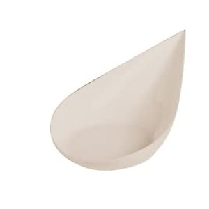 CMJJ 48 Pack Eco-Wheat Tiny Tear Spoon Wheat Plastic Mini Appetizer Plate Mini Eco-Wheat Dessert Spoons Professional-Grade Recyclable Sustainable Small Serving Platter