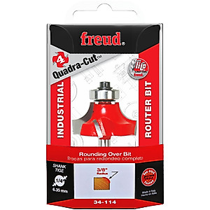 Freud 34-114: 3/8" Radius Rounding Over Bit (Quadra-Cut)