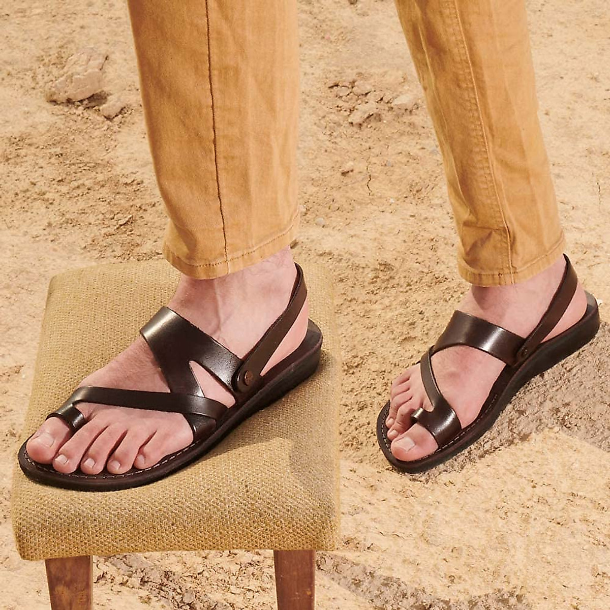 Benjamin - Leather Slingback Sandal - Mens Sandals