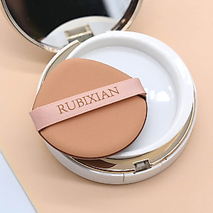 RUBIXIAN Powder Puff for Foundation, 2 Packs Air Cushion Portable Round Makeup Sponges with Air Cushion Powder Puff, Latex-free Blending Sponge and Makeup Puff for Foundation, Cream, Concealer