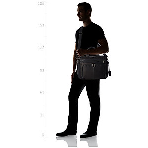 Kenneth Cole Reaction Out Of The Bag' Manhattan Colombian Leather RFID 15.6" Laptop Briefcase, Black, One Size