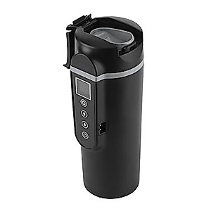 Yctze Smart Temperature Control Travel Coffee Mug 450ml 12-24V Electric Heated Travel Mug Stainless Steel Car Cup 0-100℃ Adjustable,20-25 MIN Quick Heating for heated travel mug temperature control cu