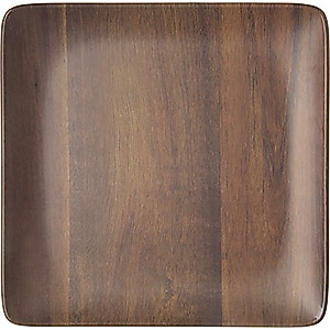 Carlisle FoodService Products EAG1169 Epicure Acacia Grain Square Tray 9" x 9" square tray - Dark Woodgrain