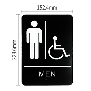 Focus Sign ADA Men Handicap Accessible with 3M TAPES