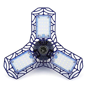 360º Triple Garage Light, Deformable LED Garage Roof Lights,Garage Lights - Blue