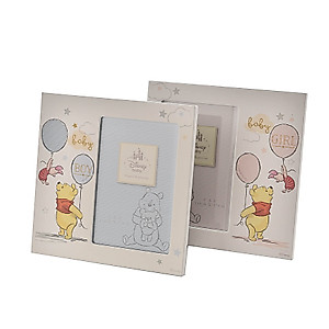 Happy Homewares Magical Beginnings Baby Boy 4" x 6" Winnie The Pooh and Piglet Photo Frame - Perfect for Children, New-Born Baby or Baby Shower - Officially Licensed