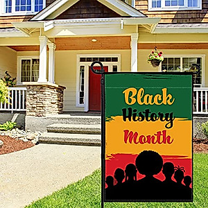 Linen Black History Month Garden Flag Black History Month Yard Sign Afro African American Black History Month Decorations and Supplies Outdoor