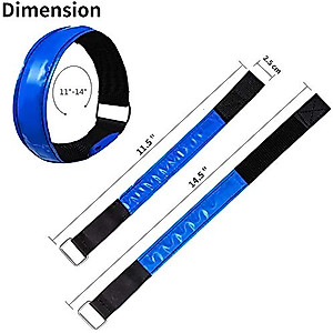 OMKHE Running Light for Runners (2 Pack) Rechargeable LED Armband Reflective Running Gear, LED Light Up Band for Joggers Bikers Walkers(Blue)