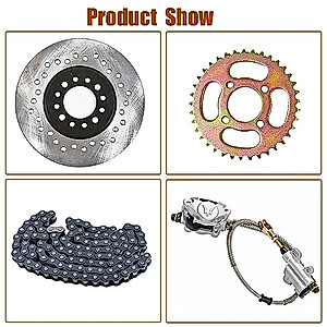 GXYWADY 32 Go Kart Rear Axle Kit with Shaft + Hub + Chain + Brake Master Cylinder Replacement for DIY Rebuild Go Kart ATV