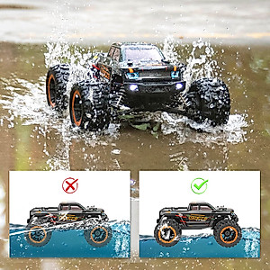 HAIBOXING Remote Control Car 16889, 1:16 Scale 2.4Ghz RC Cars 4x4 Off Road Trucks, Waterproof RTR RC Monster Truck 36KM/H, Toys for Kids and Adults with 2 Batteries 35+ mins Play