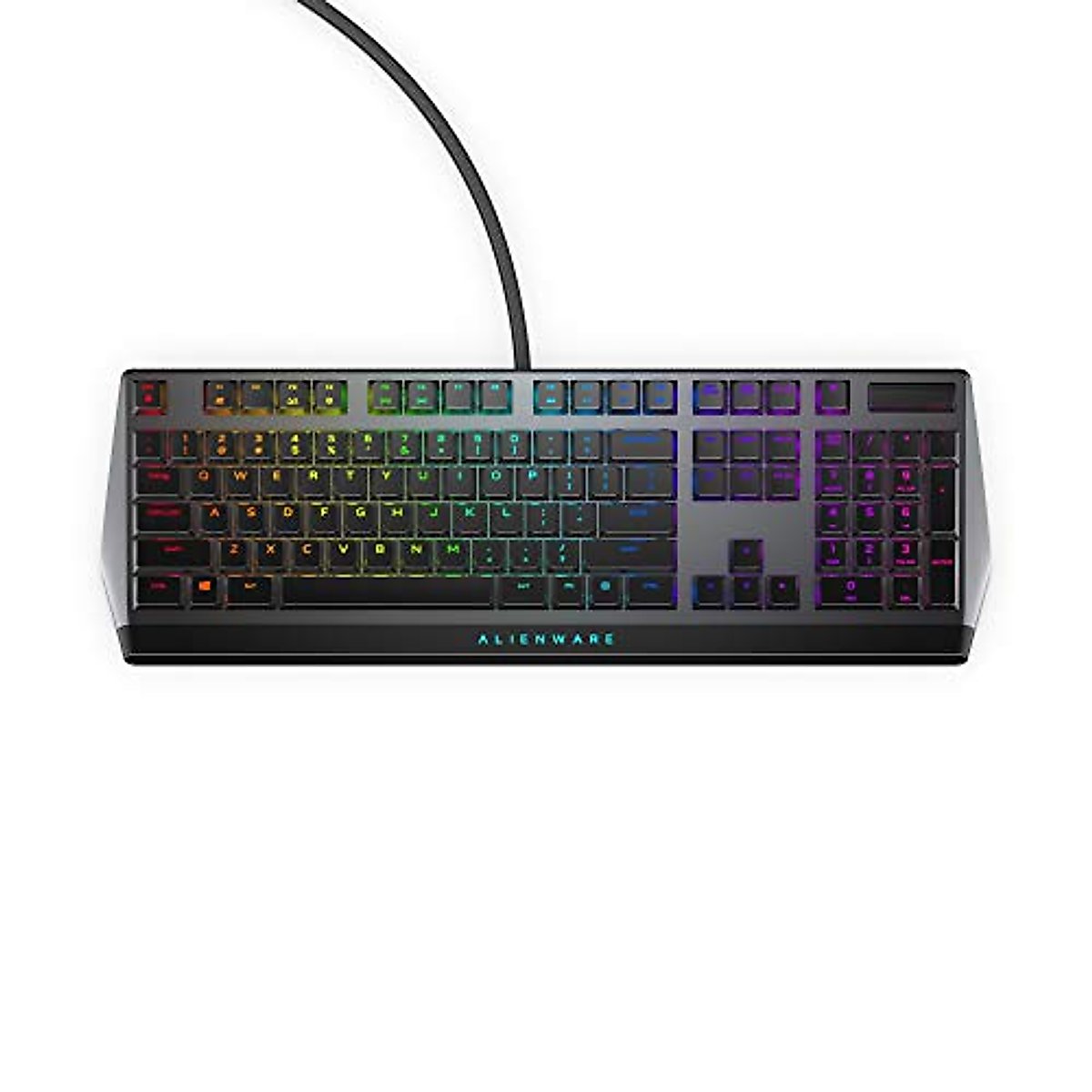 Alienware Low-Profile RGB Gaming Keyboard AW510K: Alienfx Per Key RGB LED - Media CONTROLS & USB Passthrough - Cherry MX Low Profile Red Switches