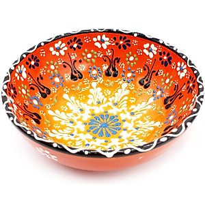 Küchengeräte 6.2" inc0 Hand-Painted Decorative Turkish Ceramic Bowl - Handcrafted Serving Bowl For Snacks Salad Noodle Cereal Rice Soup Pasta Serving - Best Gift Set
