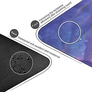 GOODOLD Rainbow Unicorn Yoga Mat, 71 x 26 Inch Non-slip Yoga Mats Folding Travel Exercise Mat Indoor Outdoor Gym Pilates with Storage Bag for Women Men