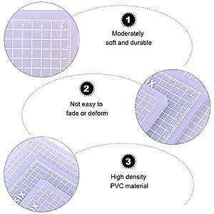 ARTIBETTER 3pcs PVC Cutting Mat Translucent Grip Fabric Quilting Cut Mat Durable Non Slip Square Cutting Mat Pad for Scrapbooking Sewing 6x6cm 8x8cm 10x10cm