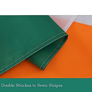 AMZFLAG Ireland Flag 3x5 Embroidered Shamrock Irish Flags Heavy Duty Sewn Stripes for St. Patrick Day Outdoor