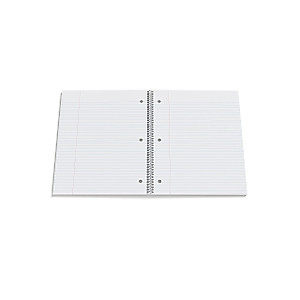 Staples 2072483 Accel Durable Poly Cover Notebook College Ruled Black 8-1/2-Inch x11-Inch 12 PK