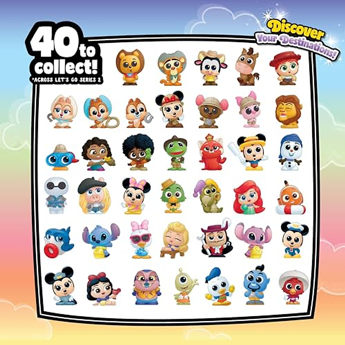 Disney Doorables Let’s Go Around the World Series 2, Collectible Blind Bag Figures, Styles May Vary, Officially Licensed Kids Toys for Ages 5 Up