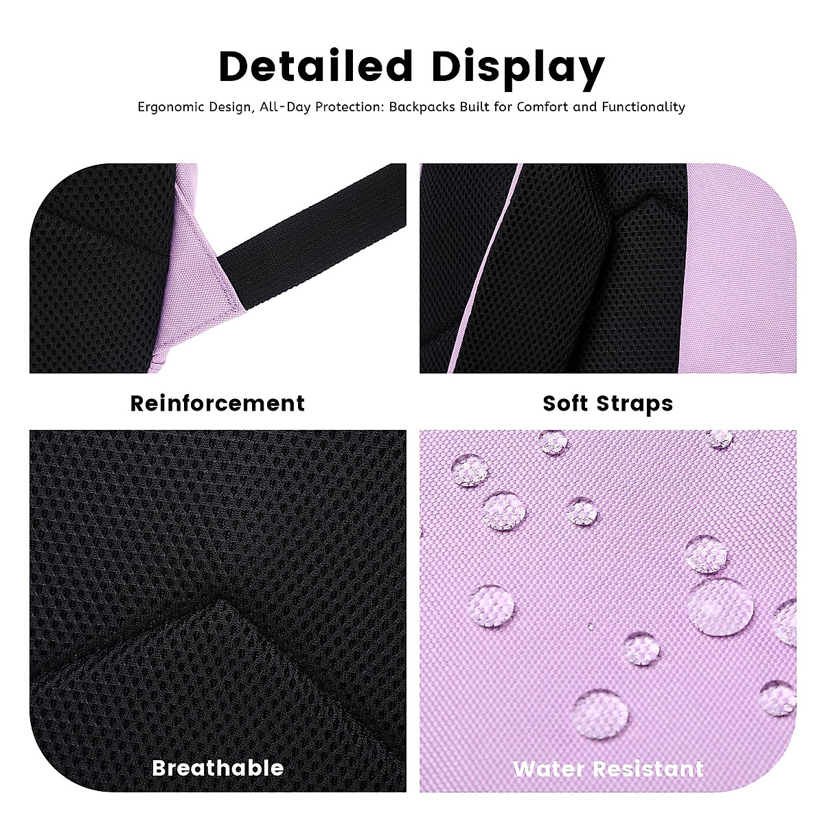 Lanola Laptop Backpack,Cool Student Backpack, Travel Business Backpack-Purple