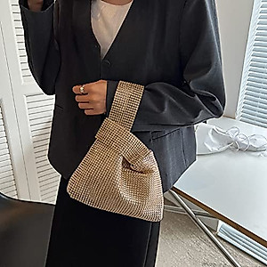 Fashion Sequins Rhinestone Women Clutch Bag Crystal Bling Diamond Glitter Tote Female Evening Dinner Party Handbag Girls Purse