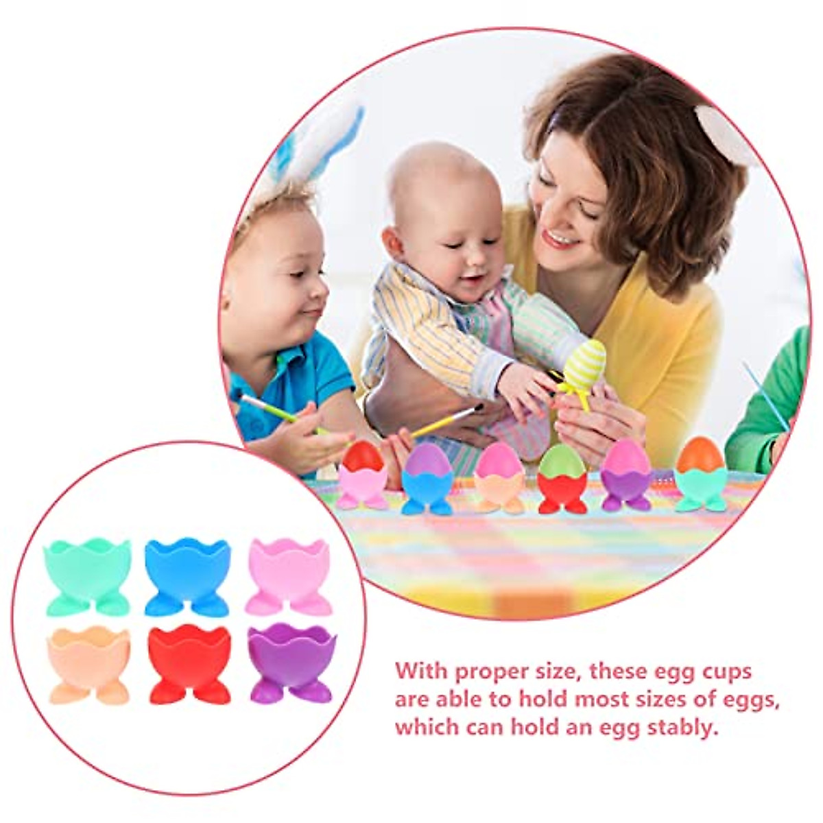 BESTOYARD 12pcs Silicone egg tray makeup sponge drying stand sphere egg cups for display breakfast maker egg boiler molds cup easter egg cups egg topper poached eggs storage