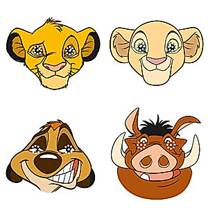 Unique Lion King Birthday Party Supplies Favor Bundle Pack includes Party Paper Masks - 16 Masks and 1 Dinosaur Sticker Sheet