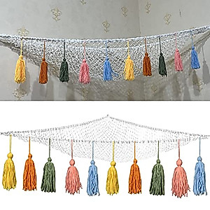 LXUNYI Stuffed Animal Net or Hammock, Net for Stuffed Animals, Plush Toy Net Hammock for Stuffed Animals with Tassels Corner Hanging Mesh Toys Stuffy Net Hammock for Wall