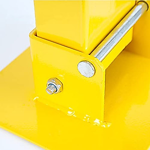 Heavy Duty Foldable Parking Space Lock 37.7Cm Steel Parking Barrier Safety Barrier Double Lock Manual Parking Blocker Durable with Screws & Padlock