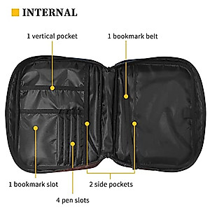 Dreaweet Fire Water Basketball Print Bible Case for Men Boys Teens, Portable Bible Cover Bags Carrying Book Case Church Bag Bible Protector with Handle and Zippered Pocket