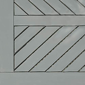 Walker Edison Rendezvous Modern Solid Acacia Wood Slatted Patio Bench, 53 Inch, Grey Wash