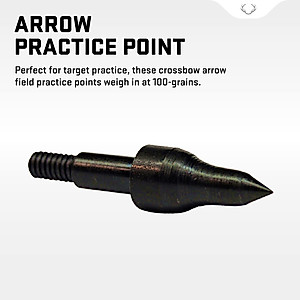 TenPoint Crossbow Arrow Field Practice Point - 100-Grains, Pack of 6 - Compatible with All Wicked Ridge Arrows
