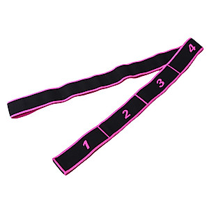 Idiytip Latin Stretch Band Dance Stretching Straps Elastic Band for Gym Yoga Fitness Dancer Gymnastics Exercise,rose Red