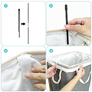 Laundry Hamper with Lid, 76L Foldable Dirty Cloth Basket Laundry Basket Cloth Storage Basket Fabric Storage Bucket Dirty Cloth Basket Storage Basket for Cloth Toy Blanket