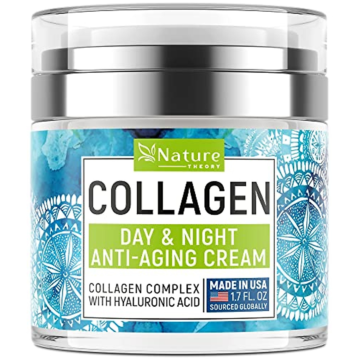 Face Moisturizer Collagen Cream - Anti Aging Night Cream - Made in USA - Neck & Décolleté Cream with Retinol & Hyaluronic Acid - Wrinkle Cream to Clean, Moisturize & Protect Your Skin - 1.7oz