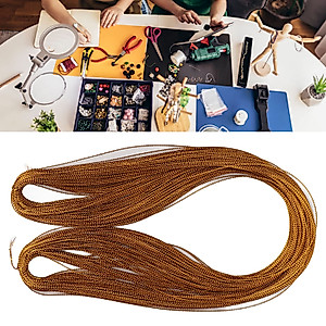 QANYEGN 5 Pack Metallic Thread, Metal Embroidery Thread Tag Wire, Embroidery Thread Set Suitable for Embroidery, Bracelet Making and Jewelry Crafts, 100 Yards per Pack(ld)