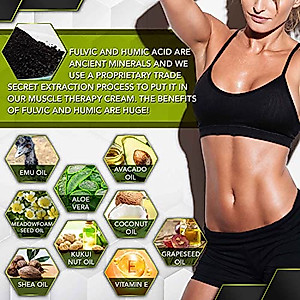 Doctors Touch Advanced EMU Muscle Pain Relief Cream - 2 Oz Jar - Joint & Muscle Pain Relief Rubs - Perfect for Workout Recovery to Sooth Sore Muscles and Aching Joints - Joint Pain Relief Cream