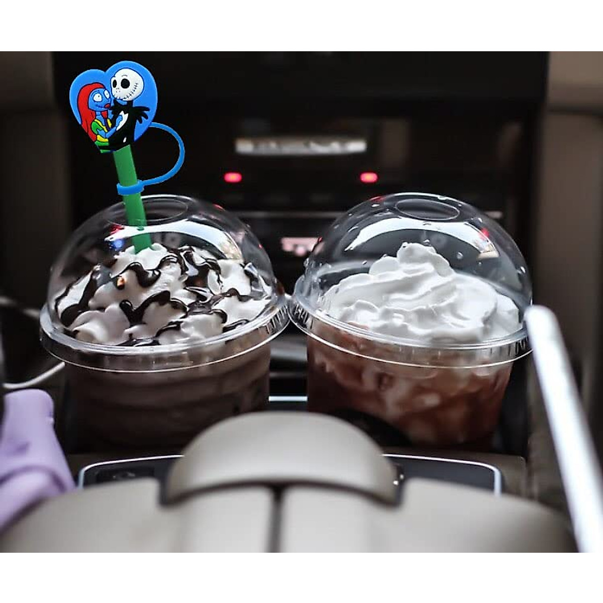 10Pcs Straw Tips Cover Fun And Quirky Straw Covers Cap for Reusable Straws Unique and interesting Shape Straw Protector 2D Style 23