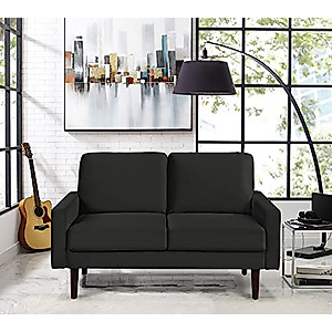 LifeStyle Solutions Morgan Loveseat, Black