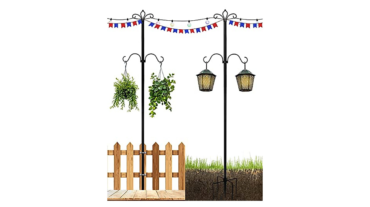 Sararoom 8.1FT Outdoor String Light Poles - Strong & Stable
