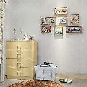 Easymanie 50 Quart Plastic Wheeled Storage Bin, 4 Packs, Plastic Latching Storage Box