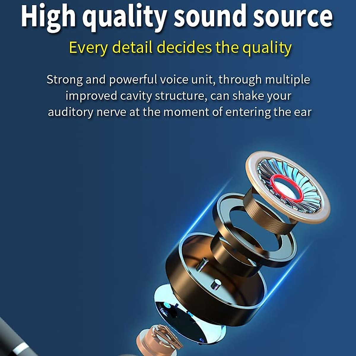 Wireless Bluetooth Handsfree Single Earphone Headset for iPhone Samsung Android, Black