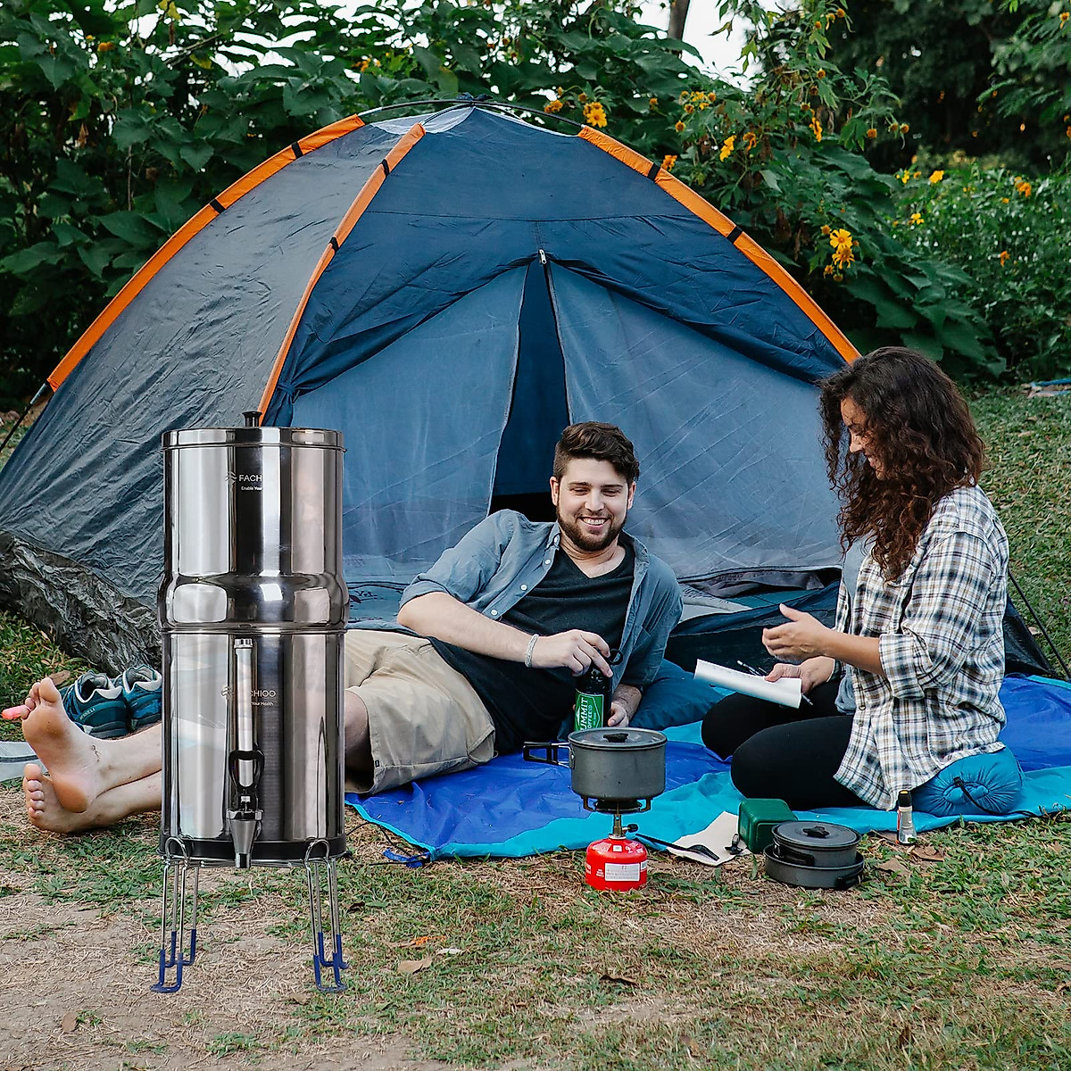 FACHIOO 2PCS 7" Super Sterasyl Ceramic Filter, Replacement Filters Candle Activated Carbon for ProOne® Countertop Gravity Water Filter System, Household Water Bucket,Water Cooler Filtration Systems